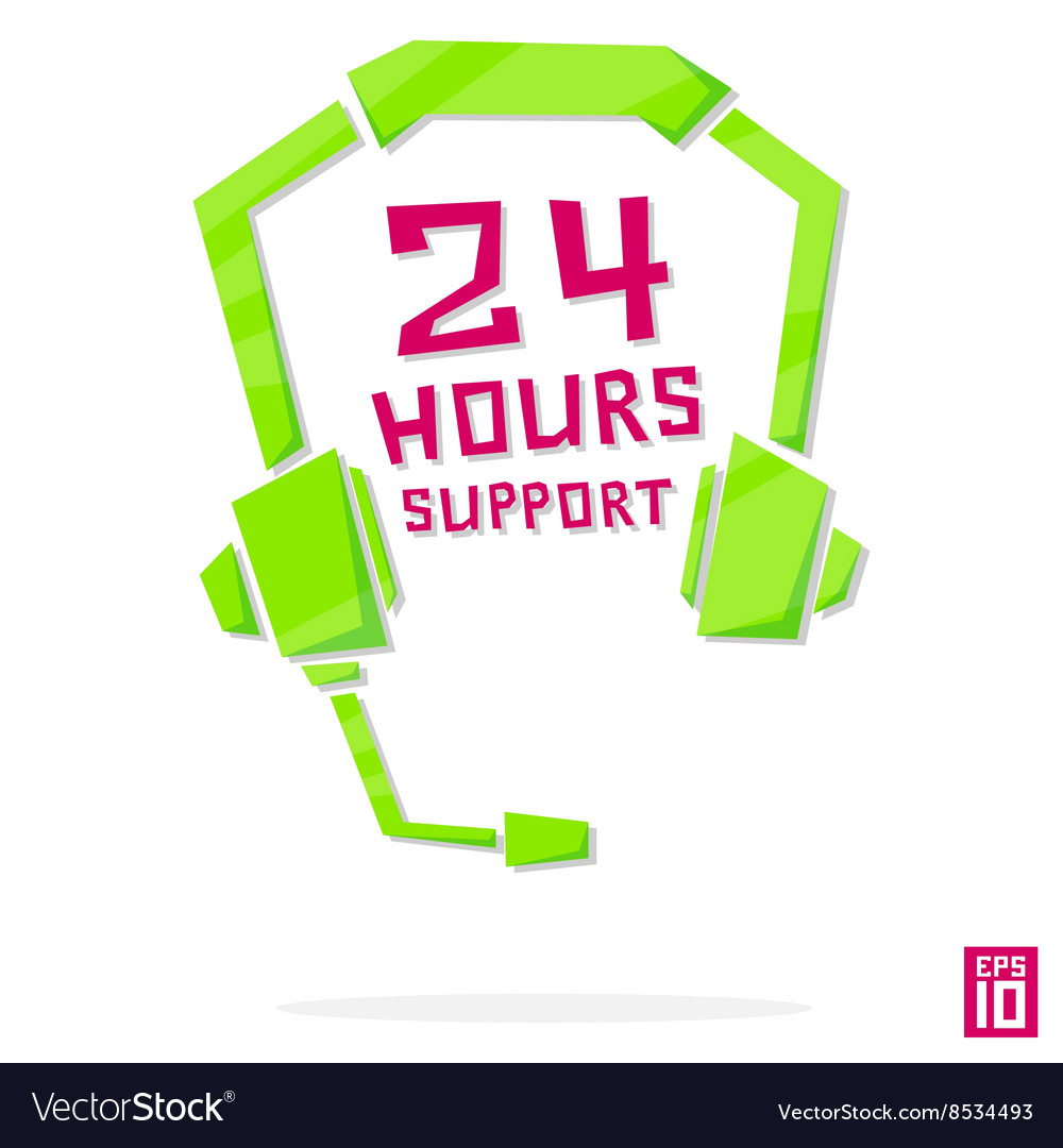 Support 24 Royalty Free Vector Image - VectorStock