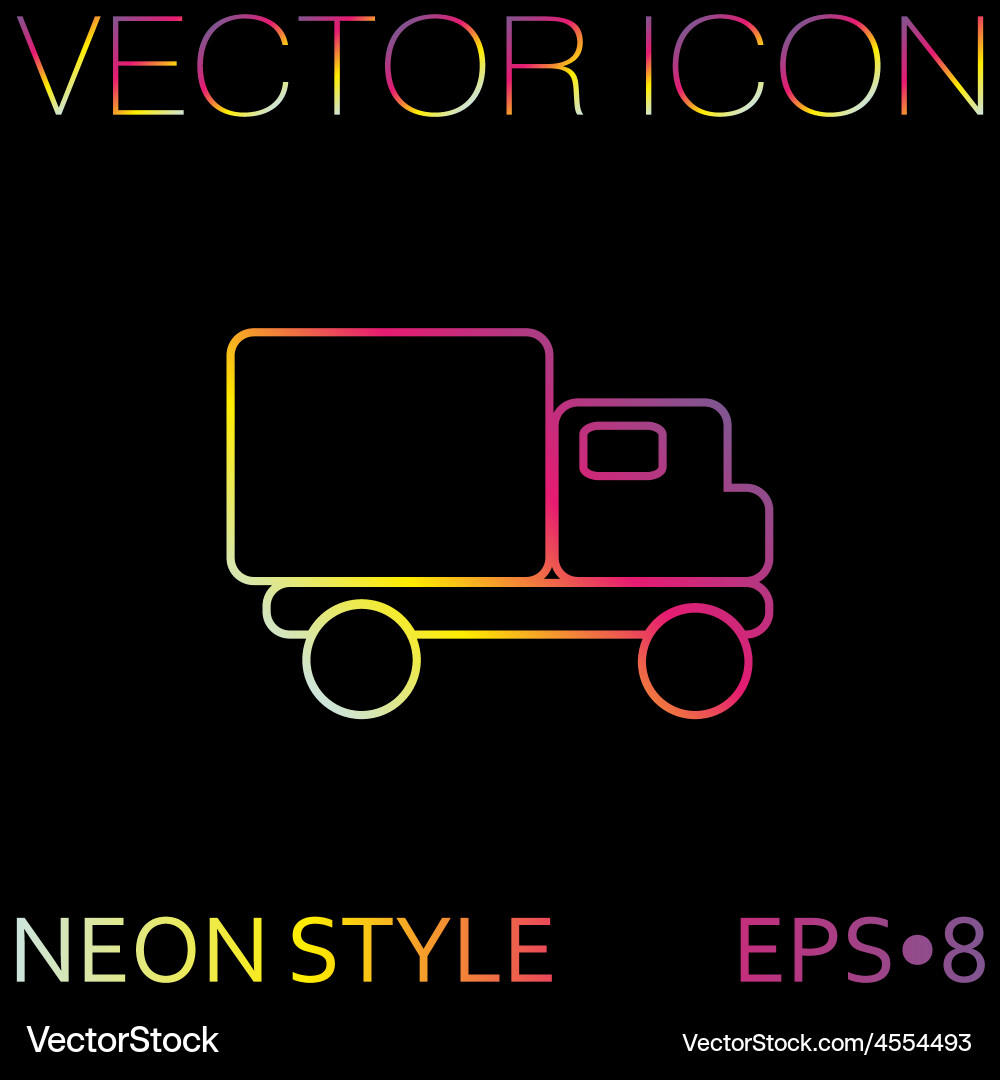 Truck logistic icon symbol laden Royalty Free Vector Image