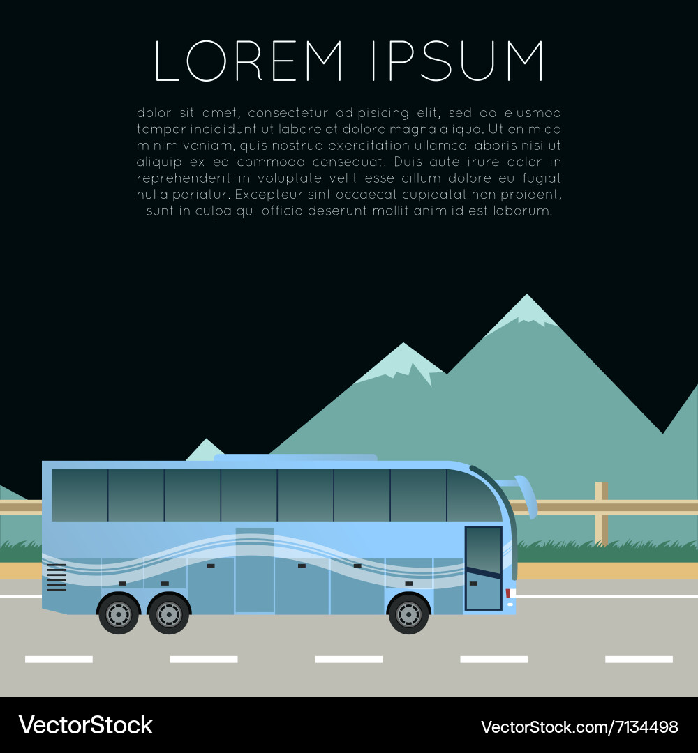 Bus trip banner Royalty Free Vector Image - VectorStock