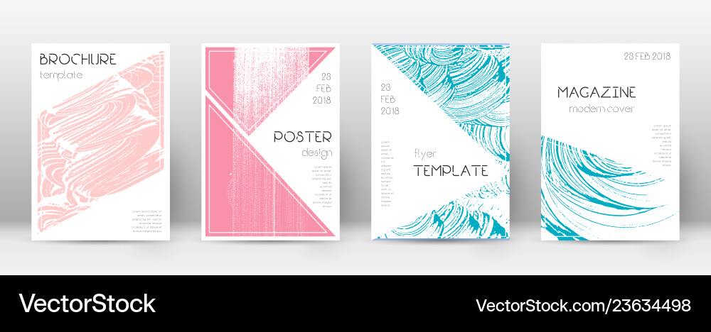 Cover page design template triangle brochure layo Vector Image
