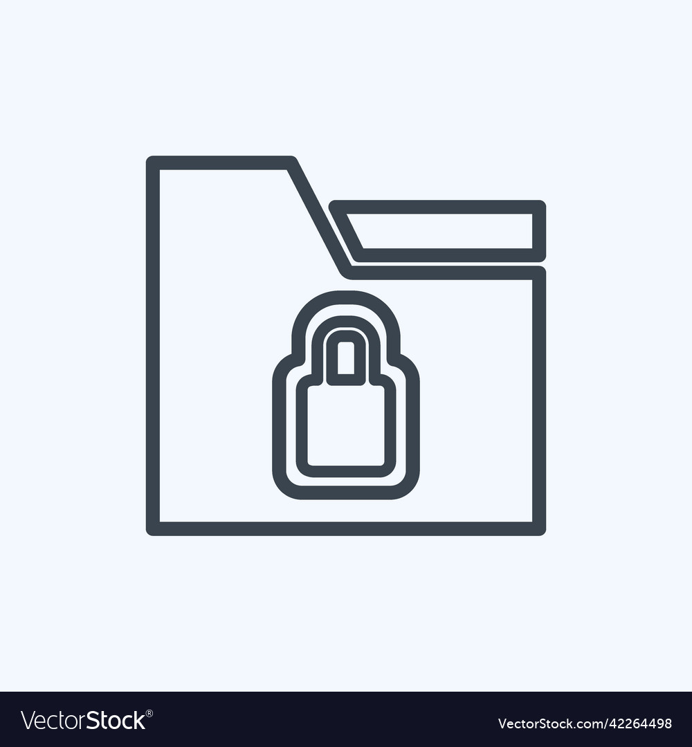 Icon locked folder suitable for user interface Vector Image