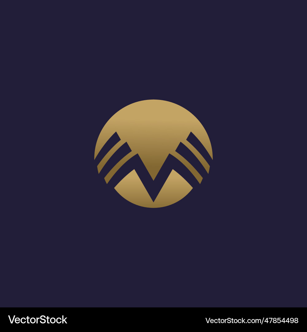 Letter m logo with creative concept design idea Vector Image