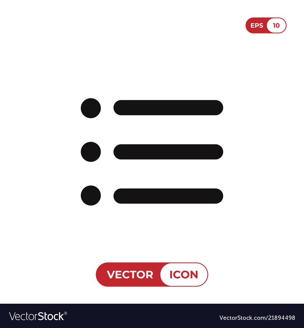 List icon Royalty Free Vector Image - VectorStock