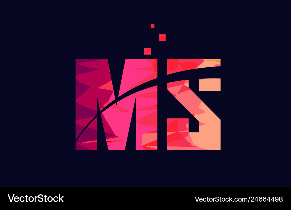 Pink blue background color alphabet letter Vector Image