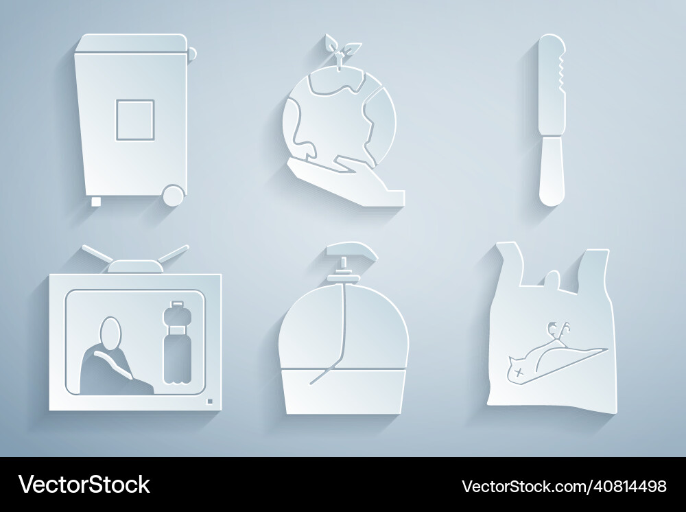 Set bottle of liquid soap disposable plastic Vector Image