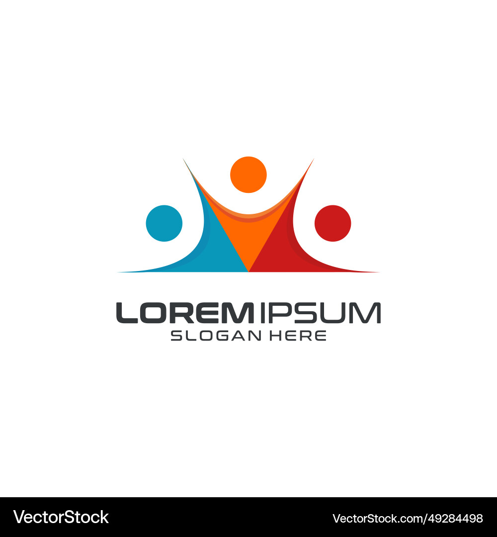 Symmetrical business logo Royalty Free Vector Image