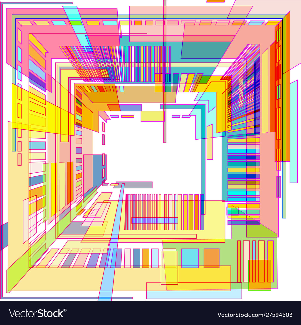 Colored 3d square Royalty Free Vector Image - VectorStock