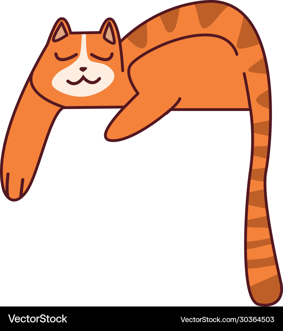 Cute little cat mascot character Royalty Free Vector Image