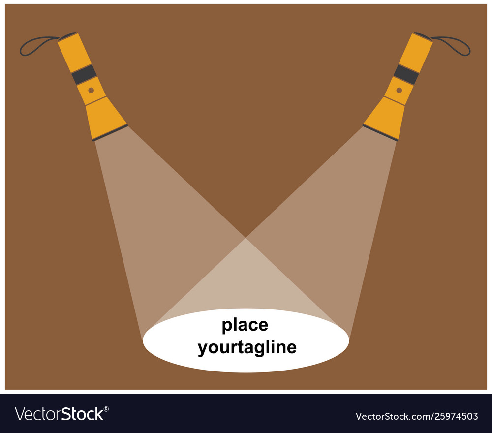 Flashlight logo Royalty Free Vector Image - VectorStock