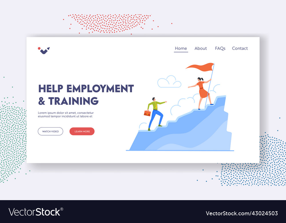 Help employment and training landing page template