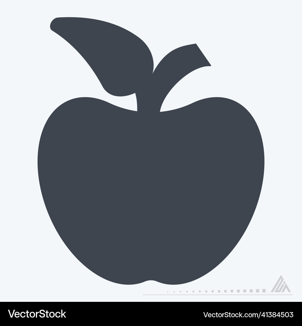 Icon apple - glyph style Royalty Free Vector Image