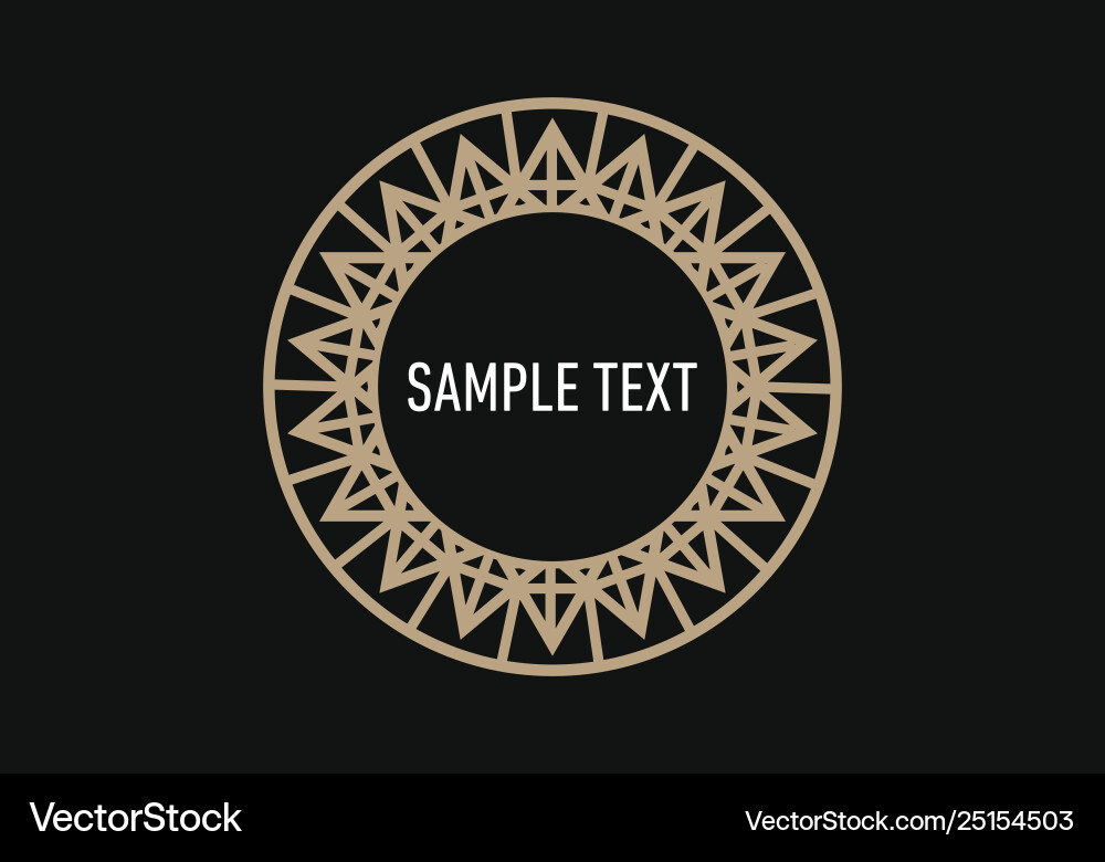 Line art decoration geometric frames floral logo Vector Image