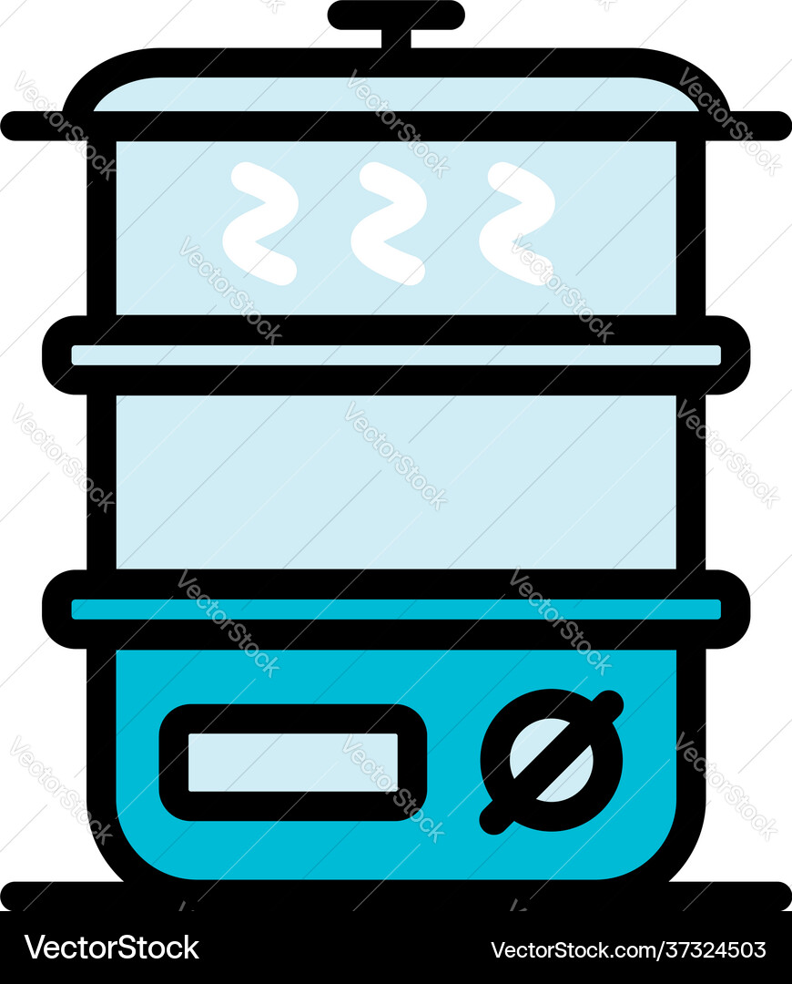 Steamer simple color icon isolated on white Vector Image