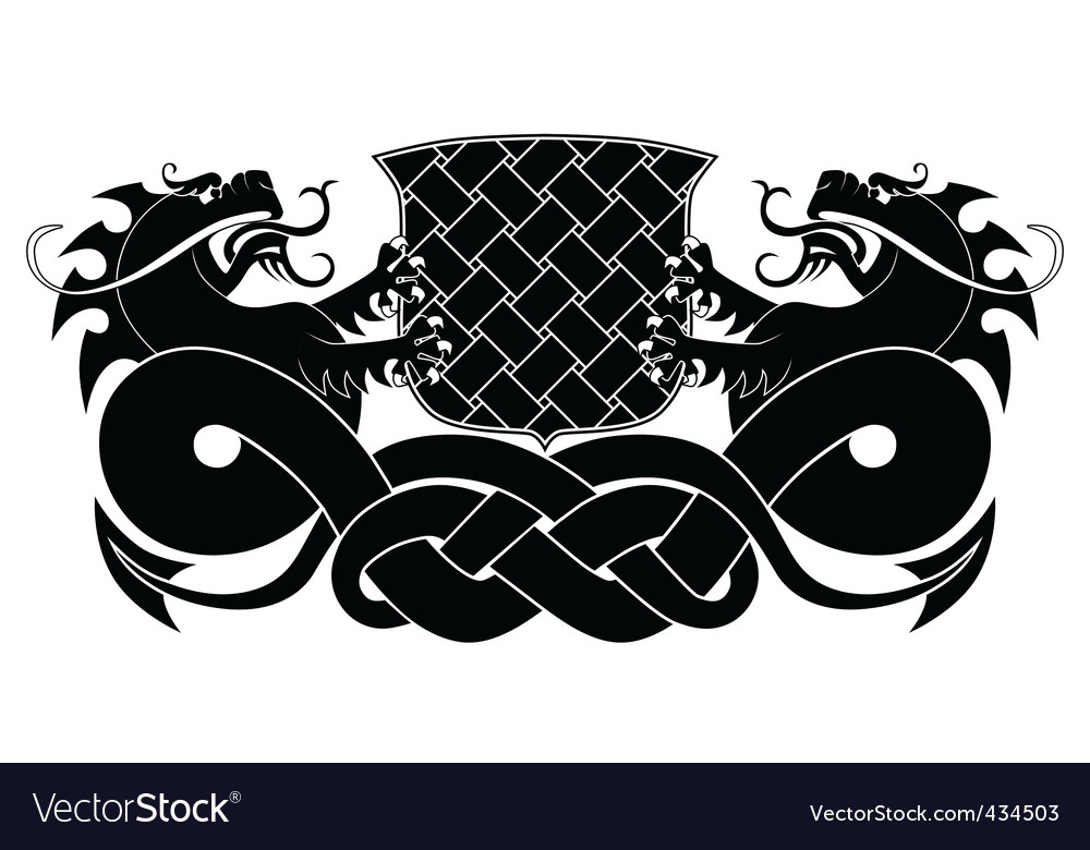 Two dragons Royalty Free Vector Image - VectorStock