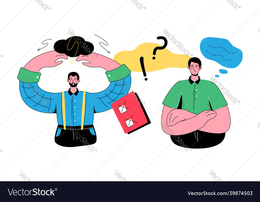 Unsolved problem - colorful flat design style Vector Image