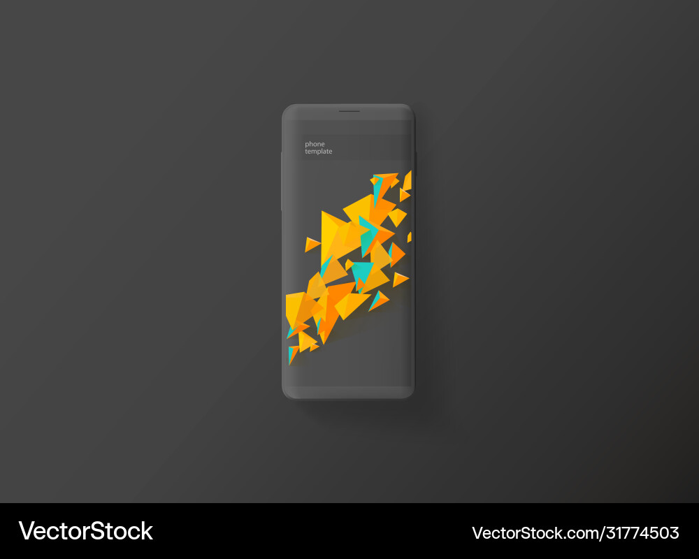 Very detailed smartphone template with abstract Vector Image