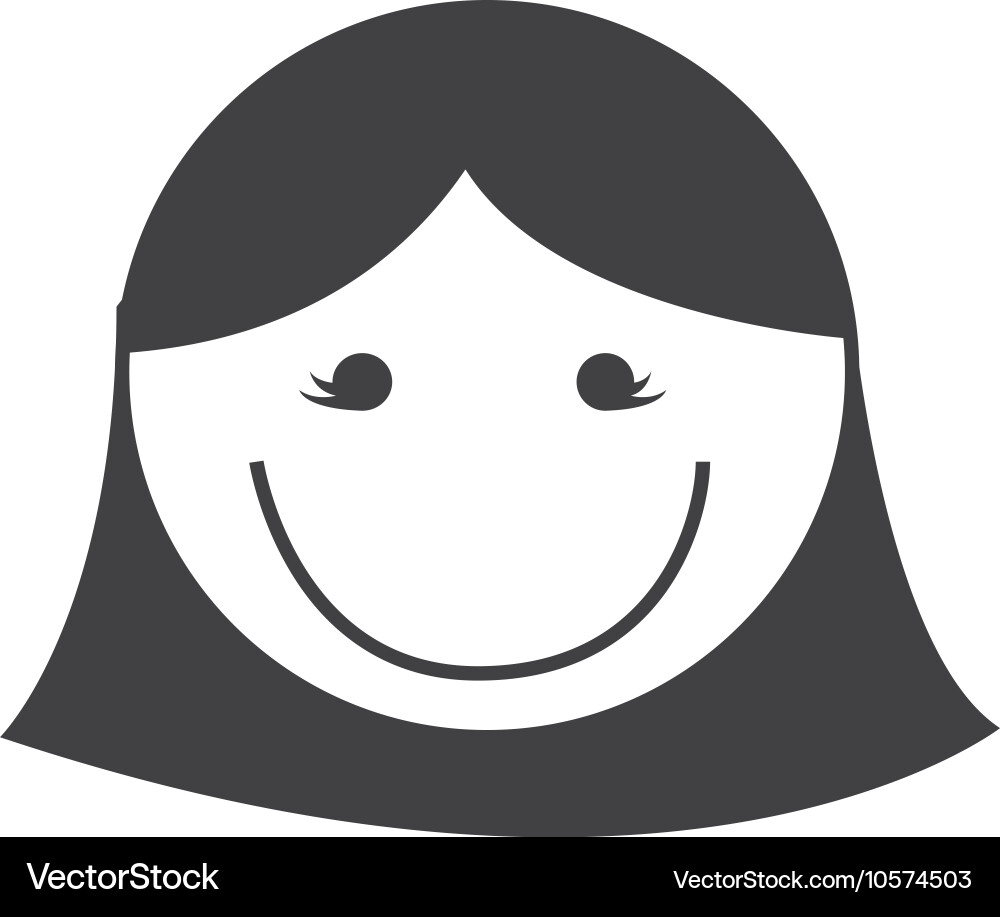 Woman head isolated icon Royalty Free Vector Image