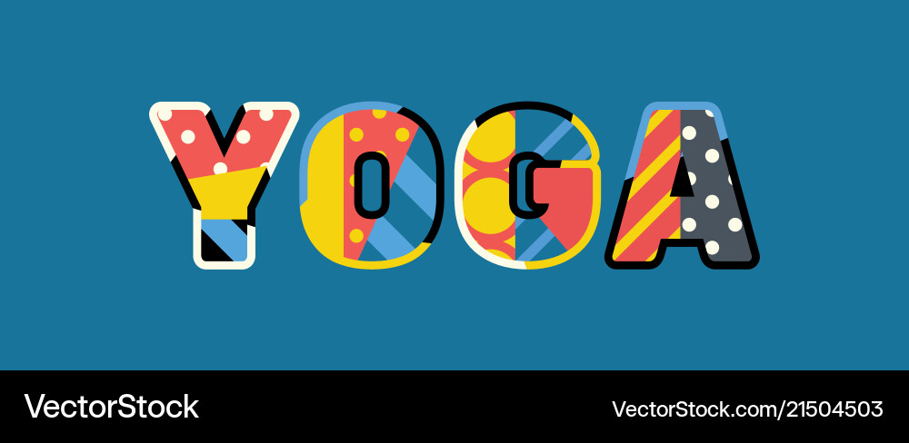 Yoga concept word art Royalty Free Vector Image