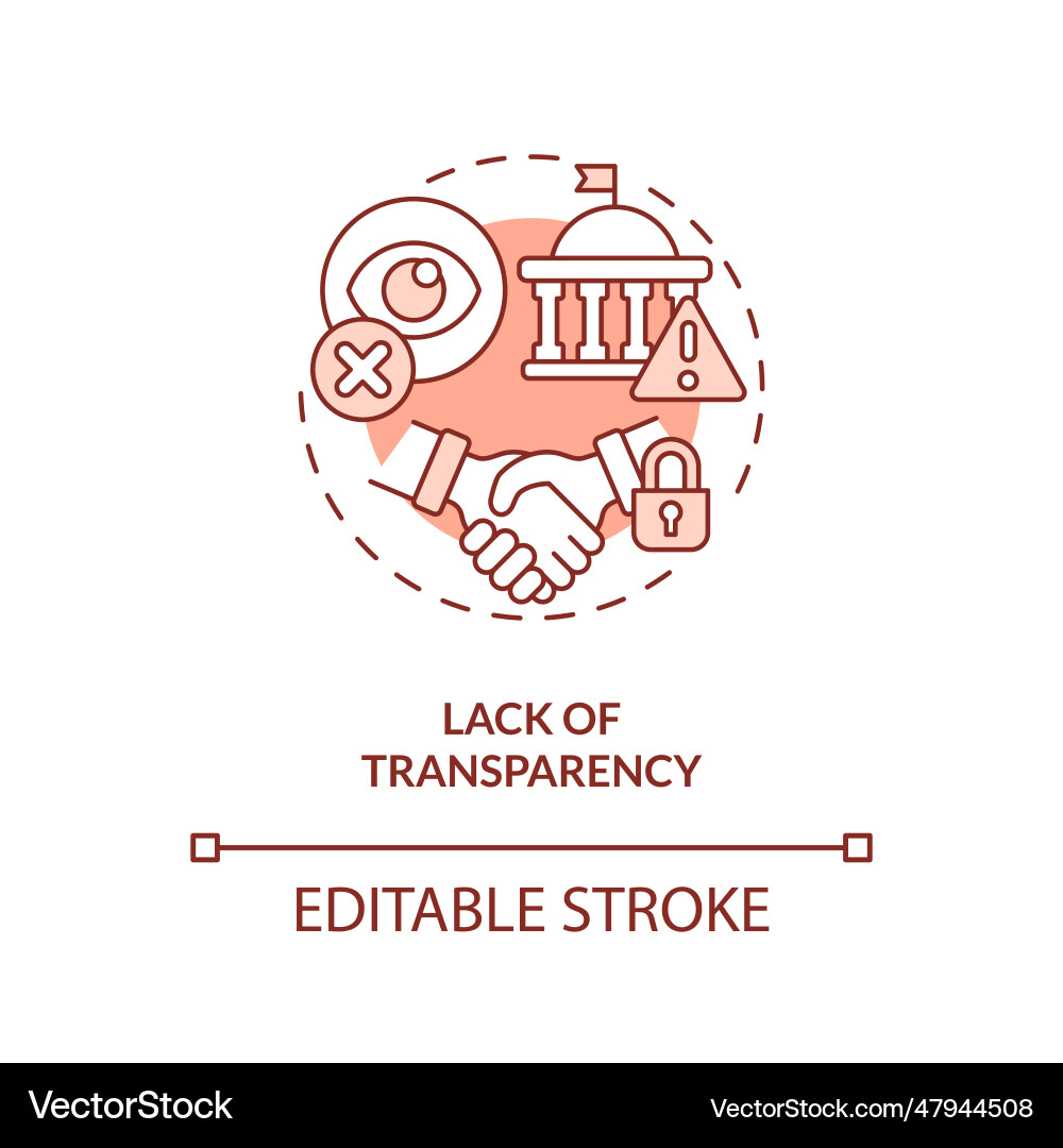 2d lack of transparency red icon concept Vector Image