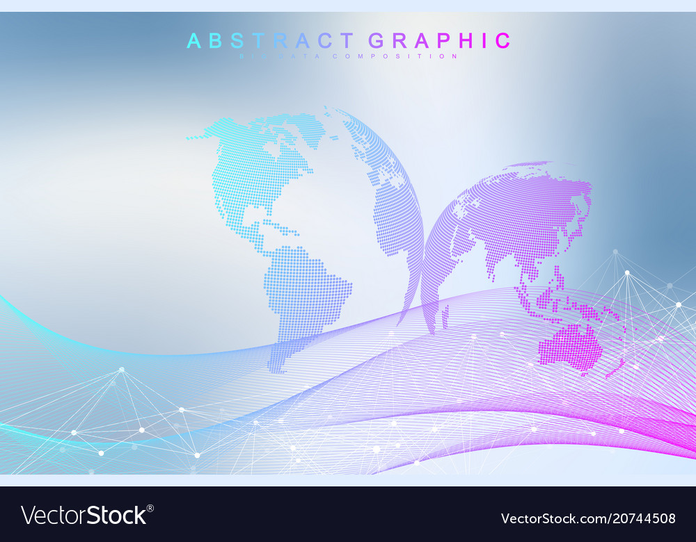 Abstract Cloud Computing Background And Networks Vector Image