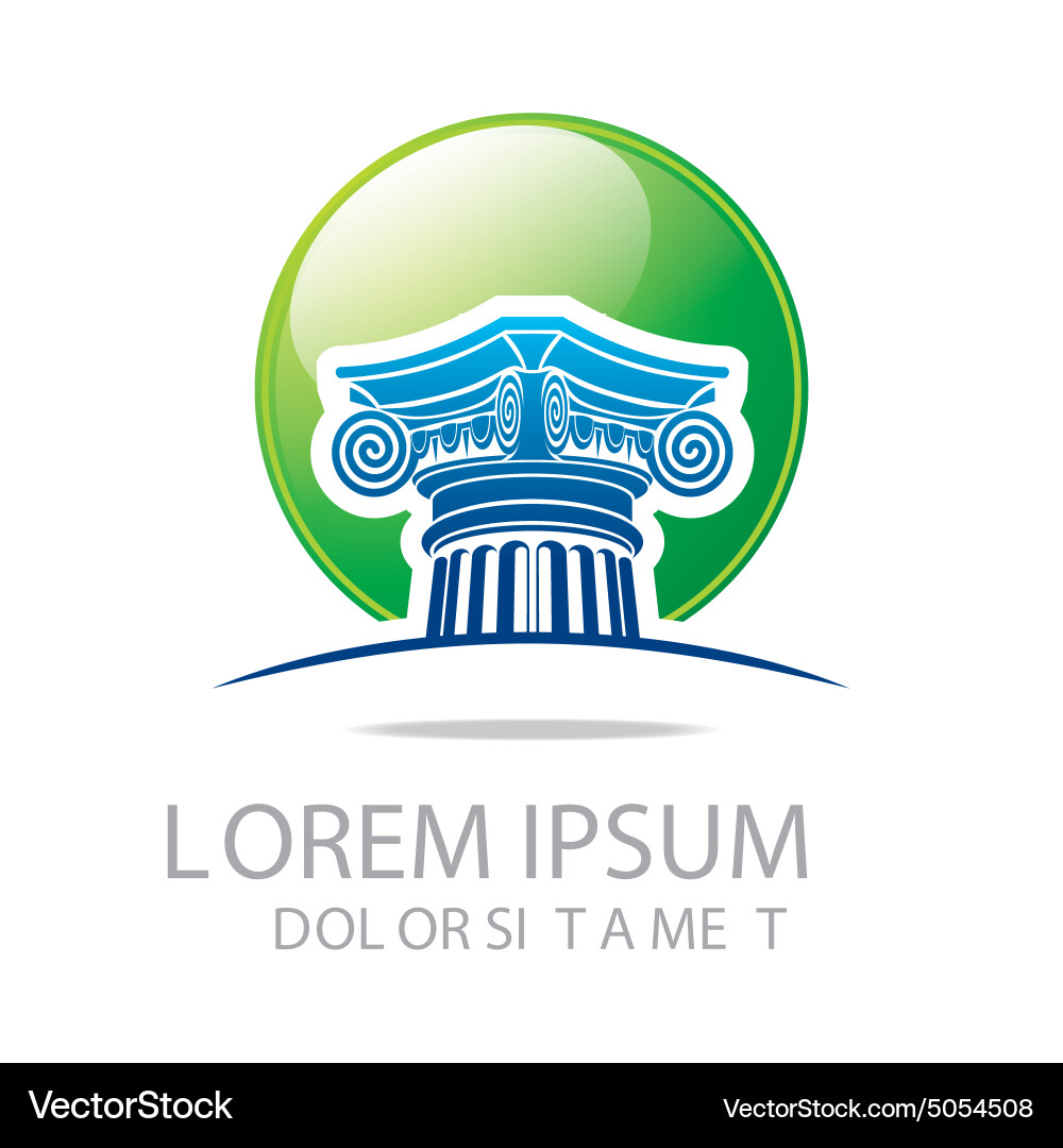 Abstract law building Royalty Free Vector Image