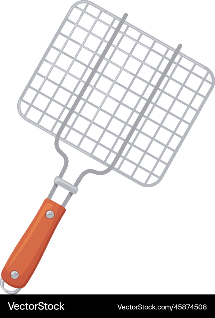 Barbecue hand grid cartoon icon grill tool Vector Image