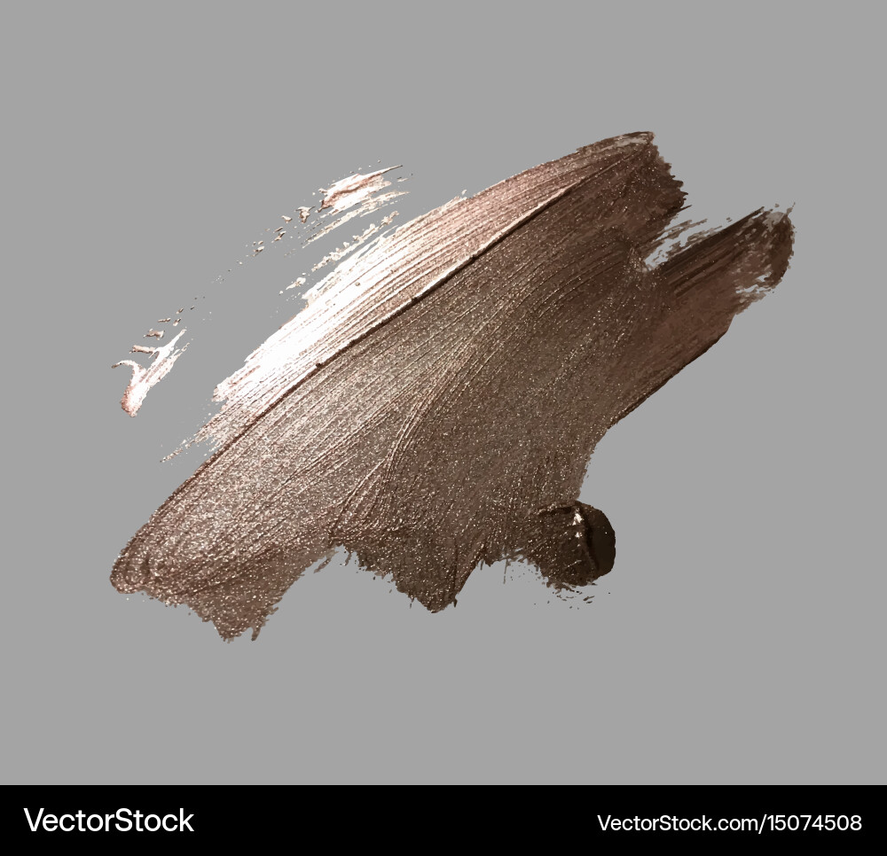 Hand drawing gold brush stroke paint spot Vector Image