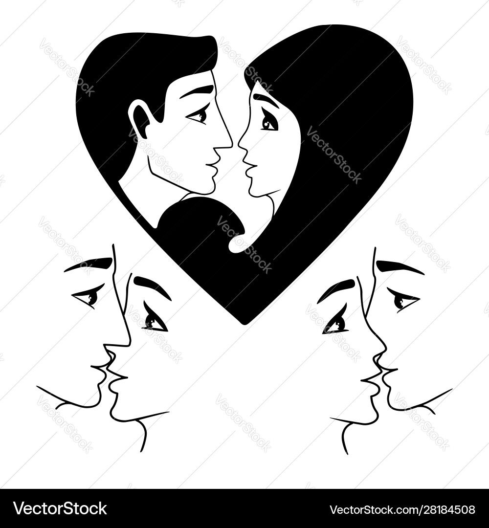 Logo pair profile great design for any purposes Vector Image
