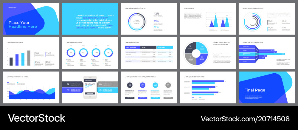Presentation template design with infographic Vector Image