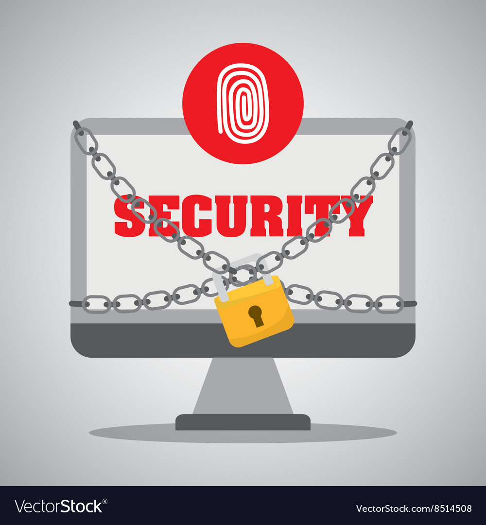 Security system design warning and technology Vector Image
