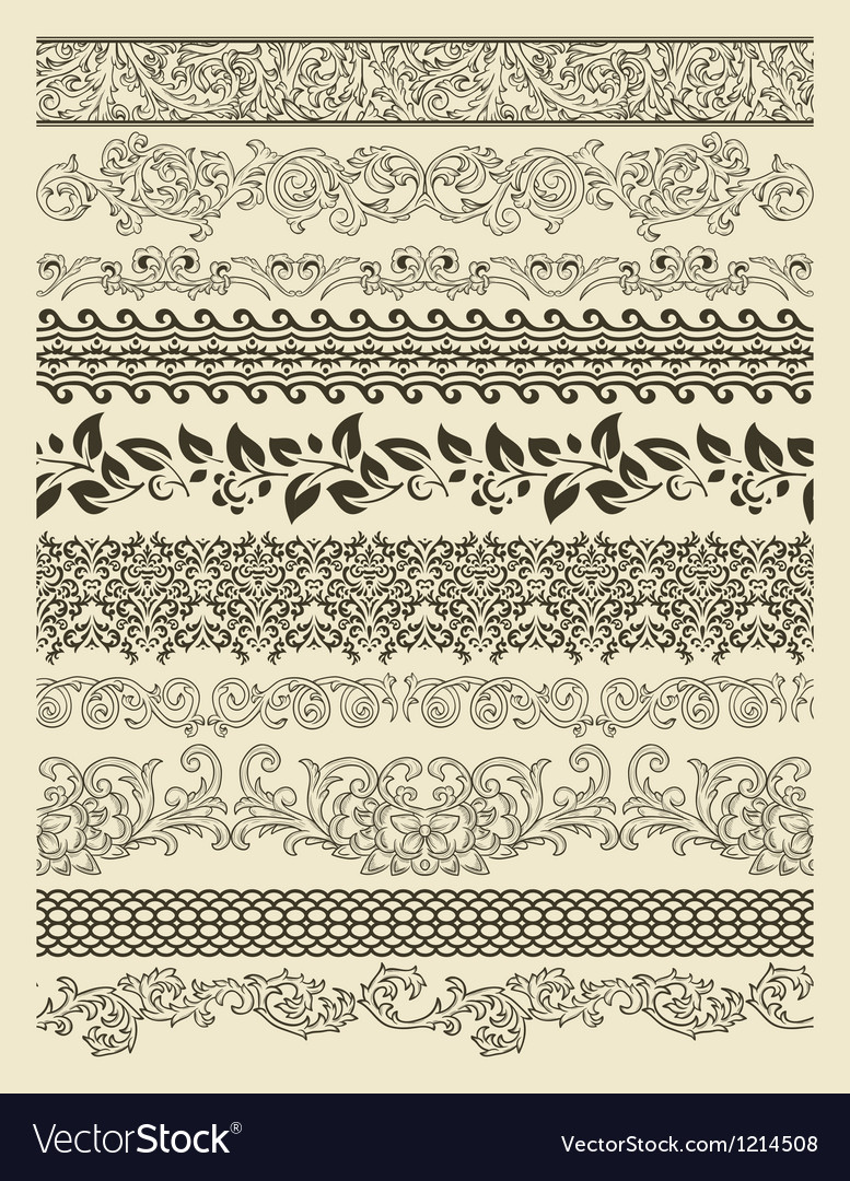 Set borders Royalty Free Vector Image - VectorStock