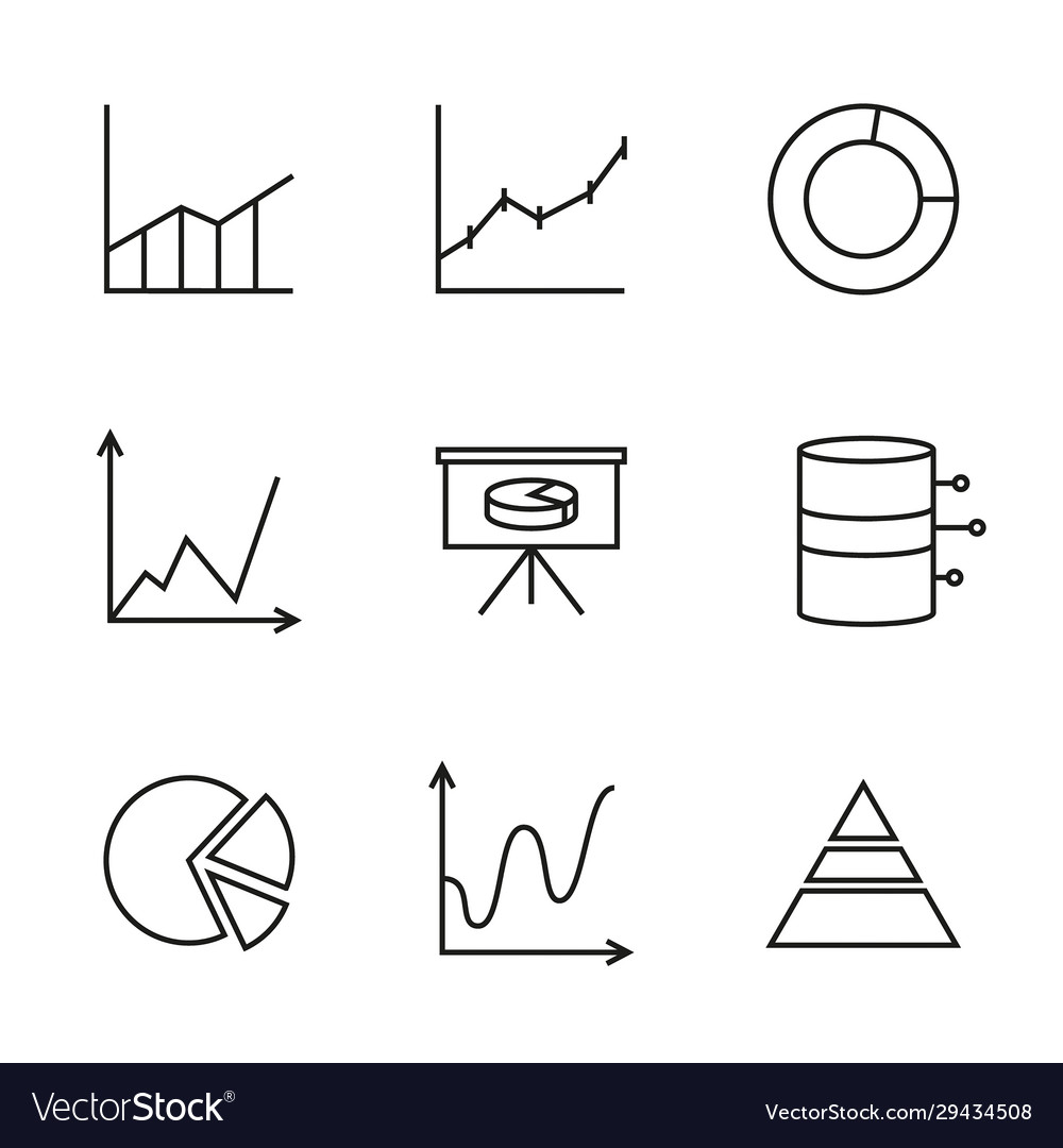 Set chart Royalty Free Vector Image - VectorStock