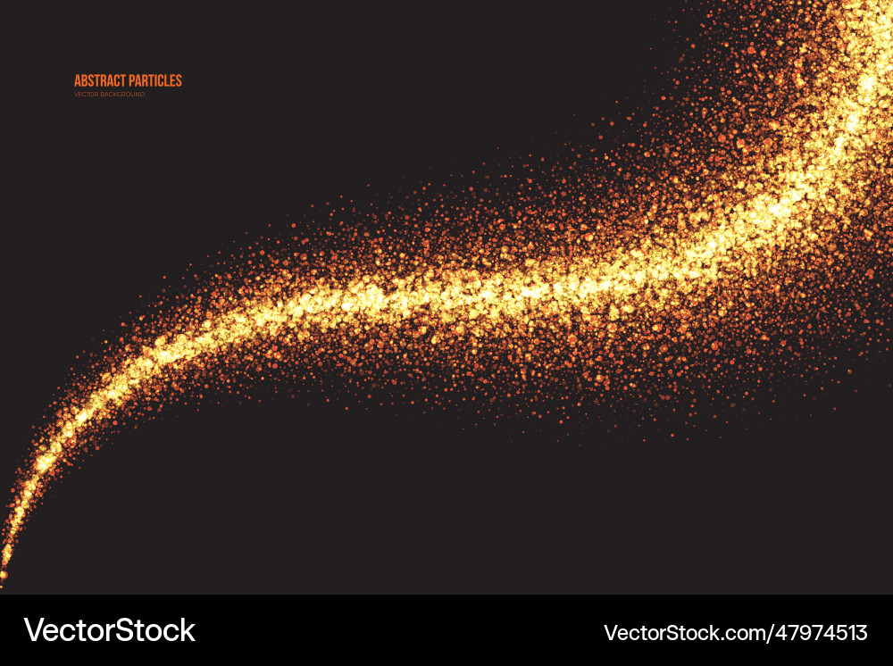 Abstract bright golden shimmer glowing round Vector Image