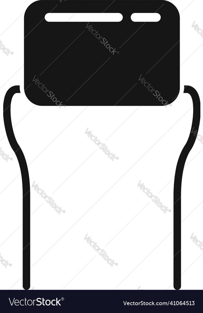 Anode diode icon simple semiconductor Royalty Free Vector