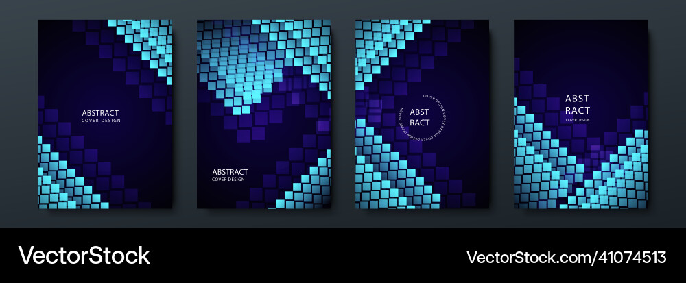 Blue of the editable layout a4 format cover Vector Image