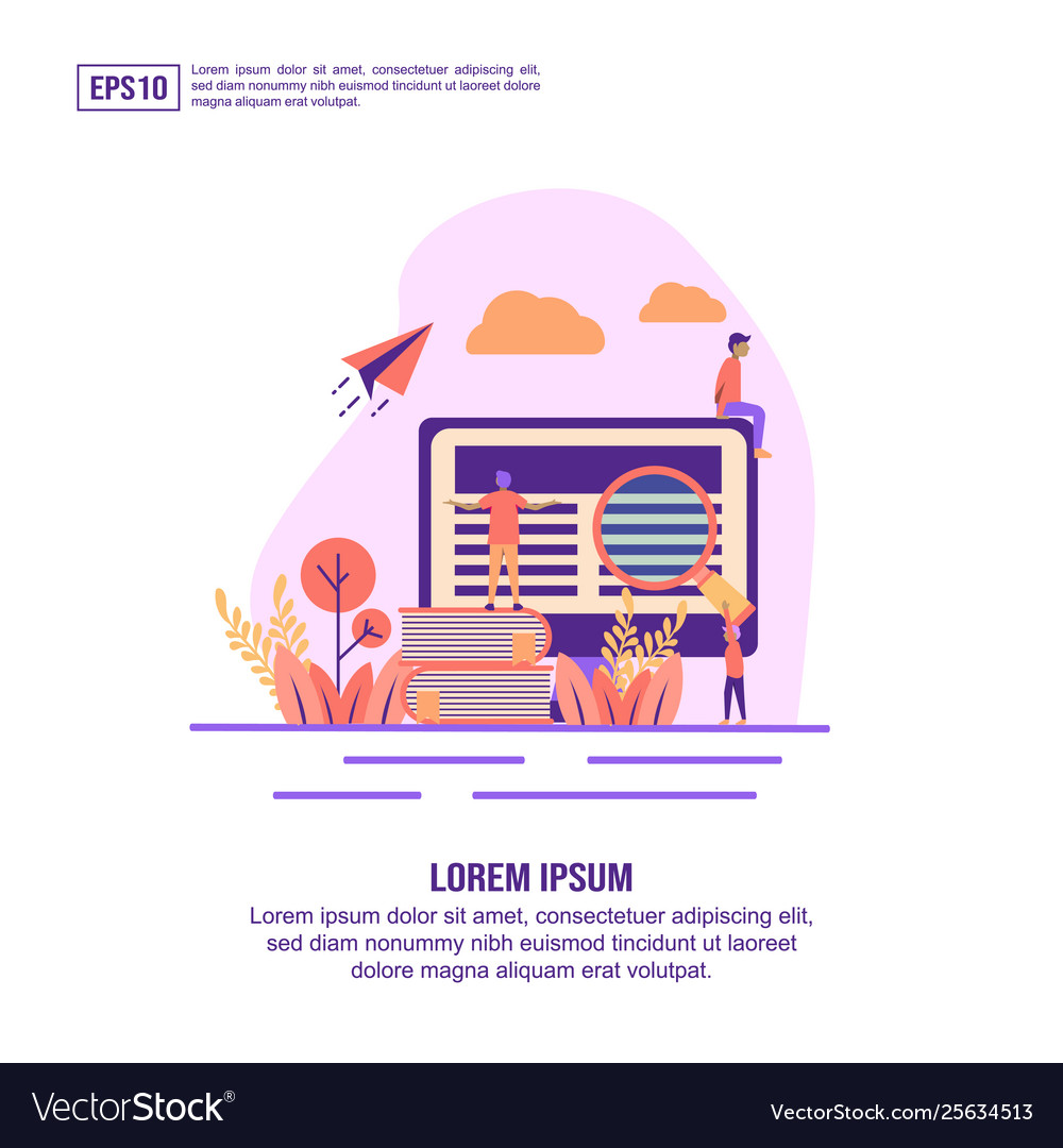 Concept e learning modern conceptual Royalty Free Vector