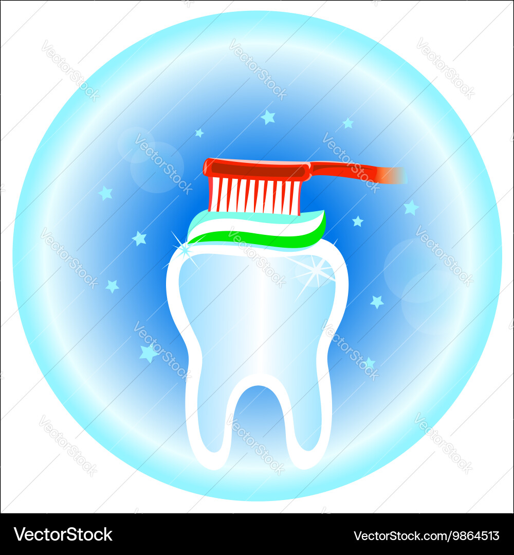 Dental care symbol icon Royalty Free Vector Image
