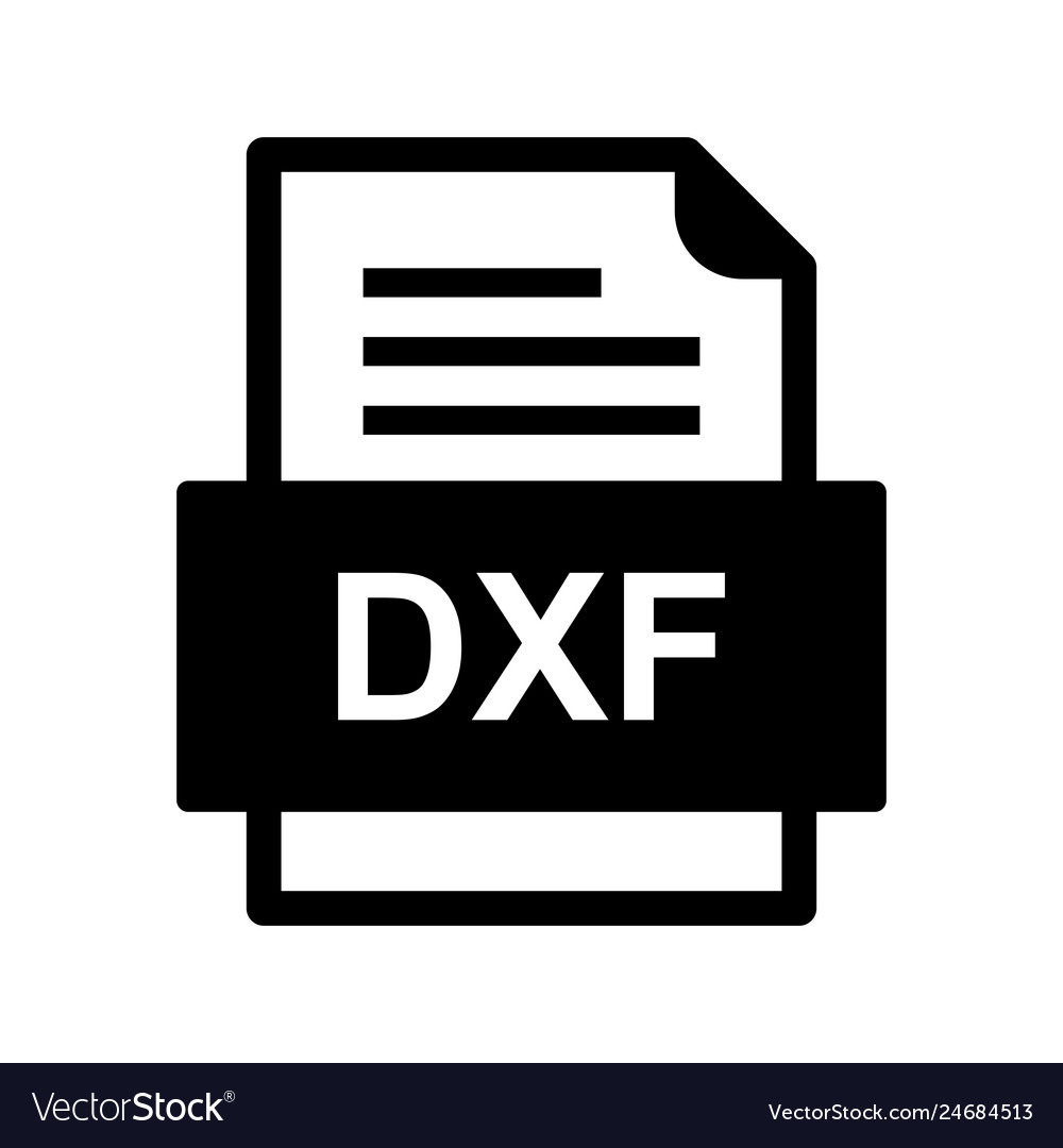 Dxf file document icon Royalty Free Vector Image