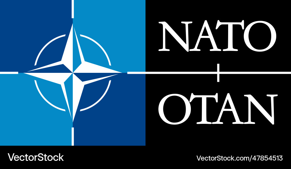 Nato logo editorial icon isolated on white Vector Image