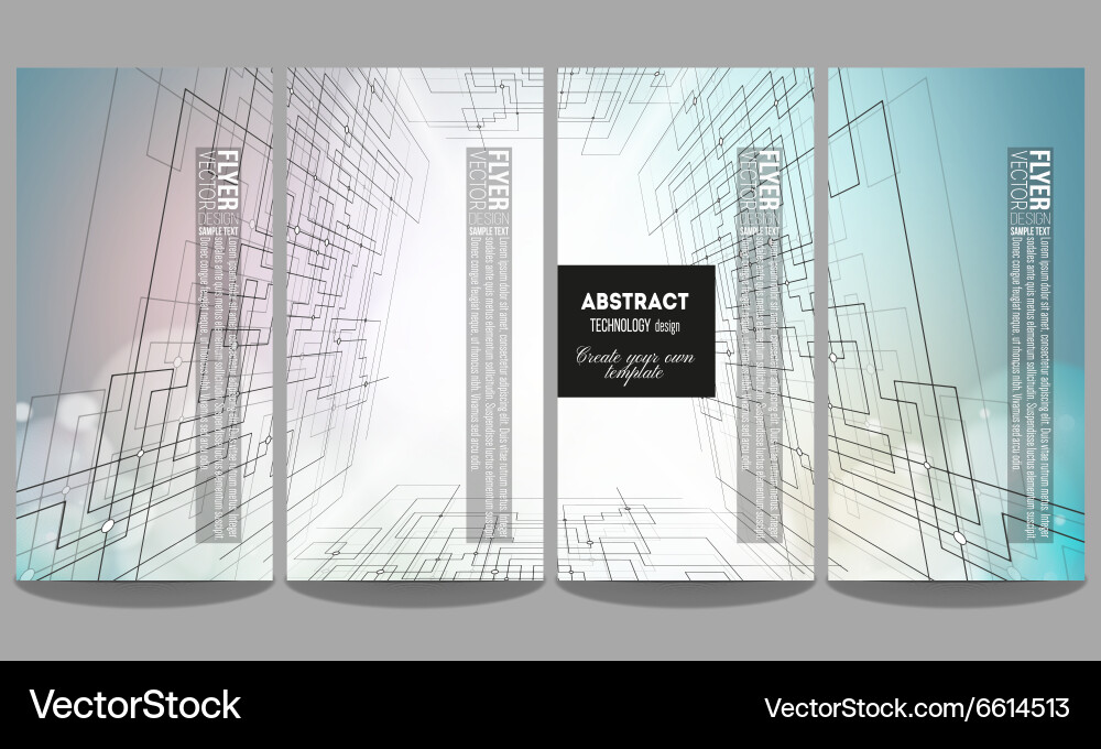 Set of modern flyers abstract background Vector Image