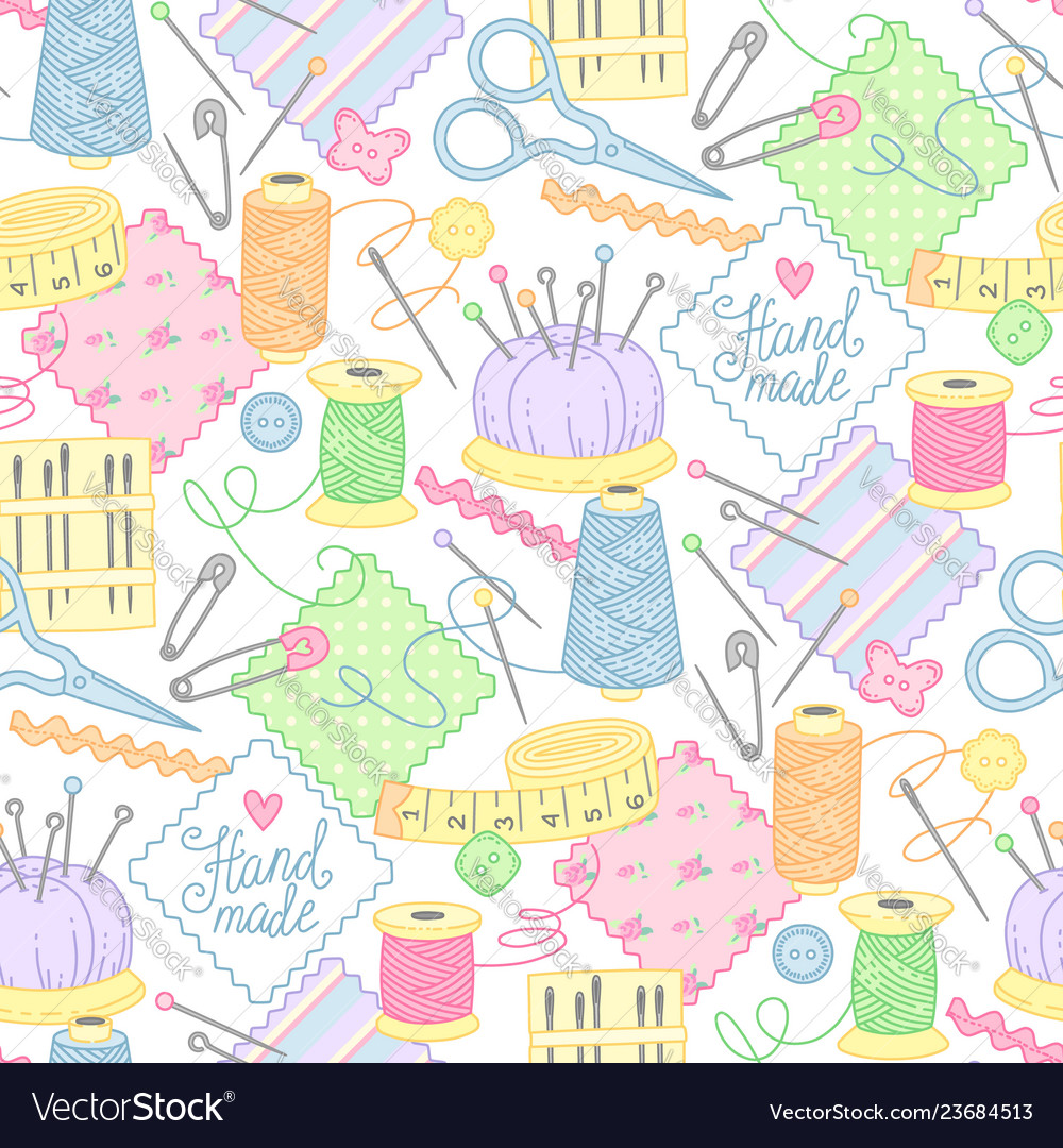 Sewing pattern Royalty Free Vector Image - VectorStock
