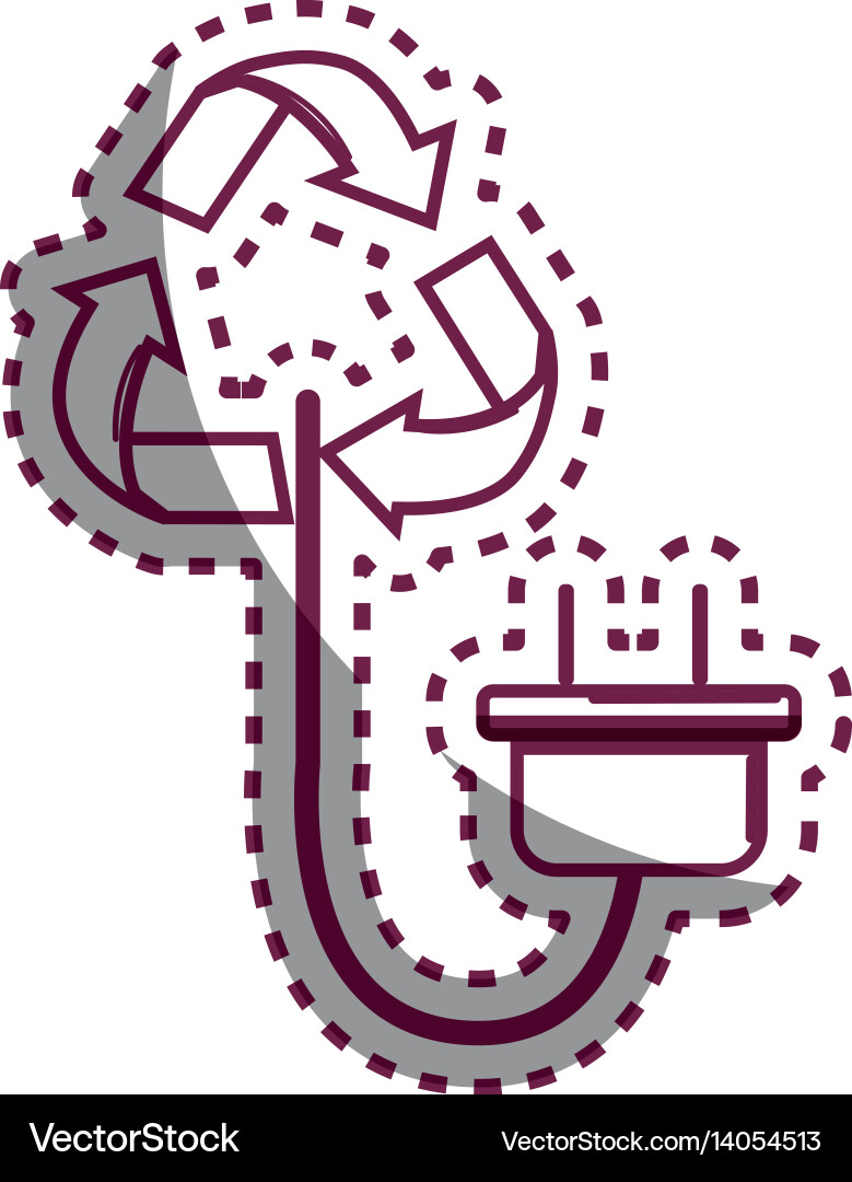 Sticker reduzieren Symbol mit Power-Kabel-Symbol Vektorbild