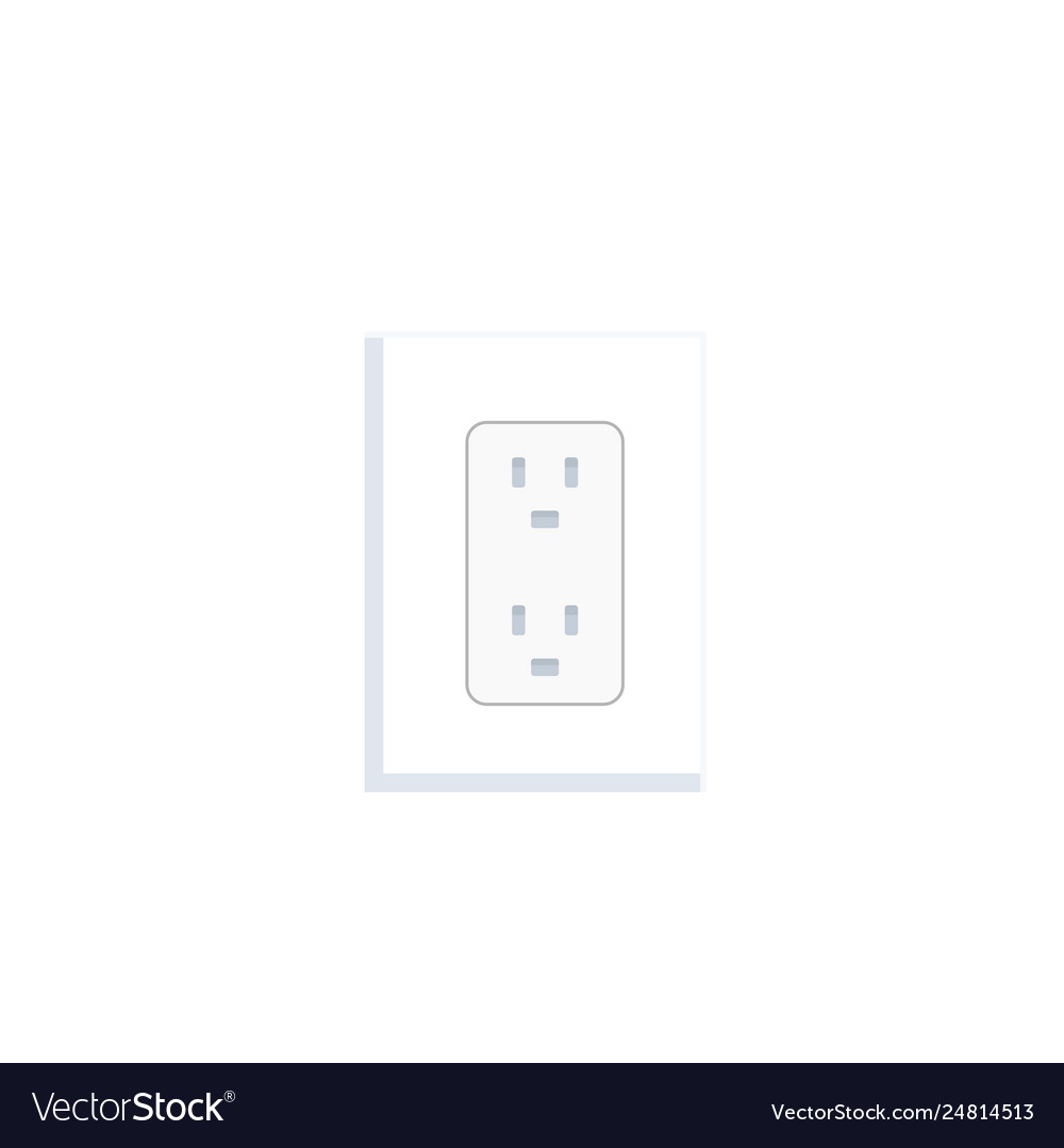 Uk socket for two plugs Royalty Free Vector Image