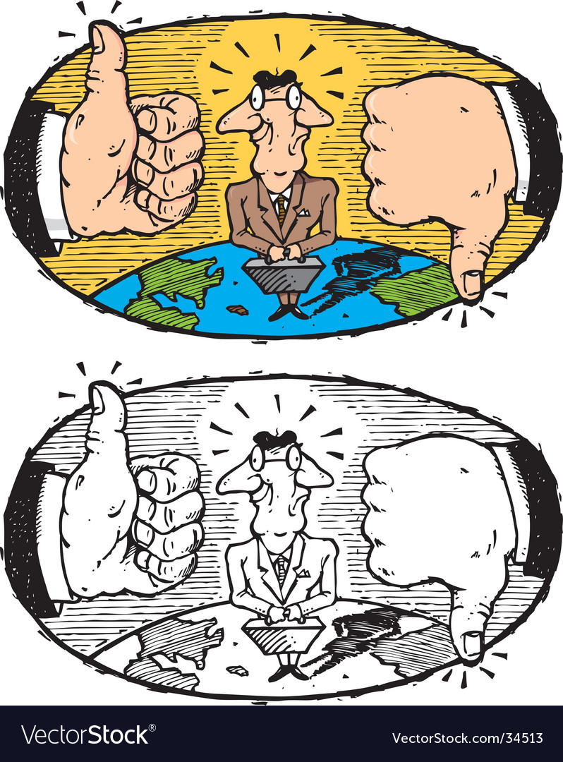 Yes no guy Royalty Free Vector Image - VectorStock