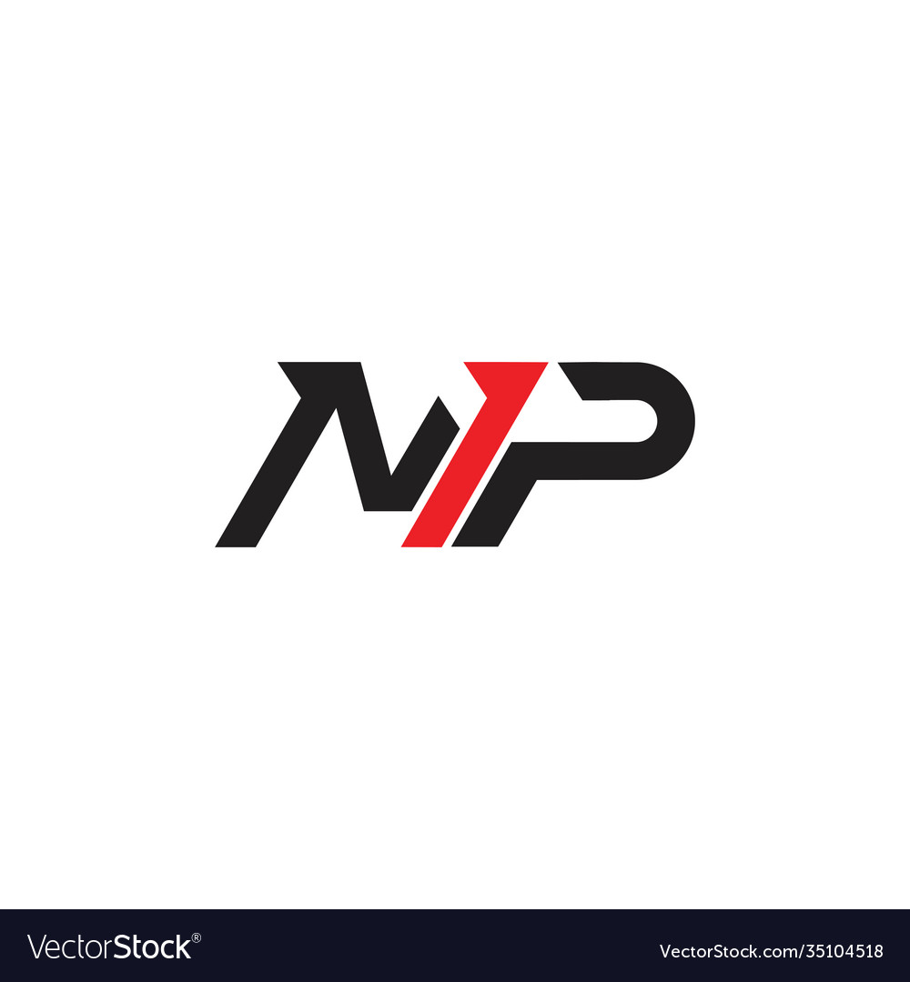 Abstract letter np simple arrow geometric logo Vector Image Abstract letter np simple arrow geometric logo Vector Image