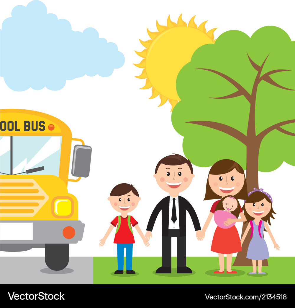Family design over landscape background Royalty Free Vector