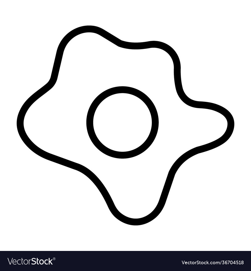 Fried egg Royalty Free Vector Image - VectorStock