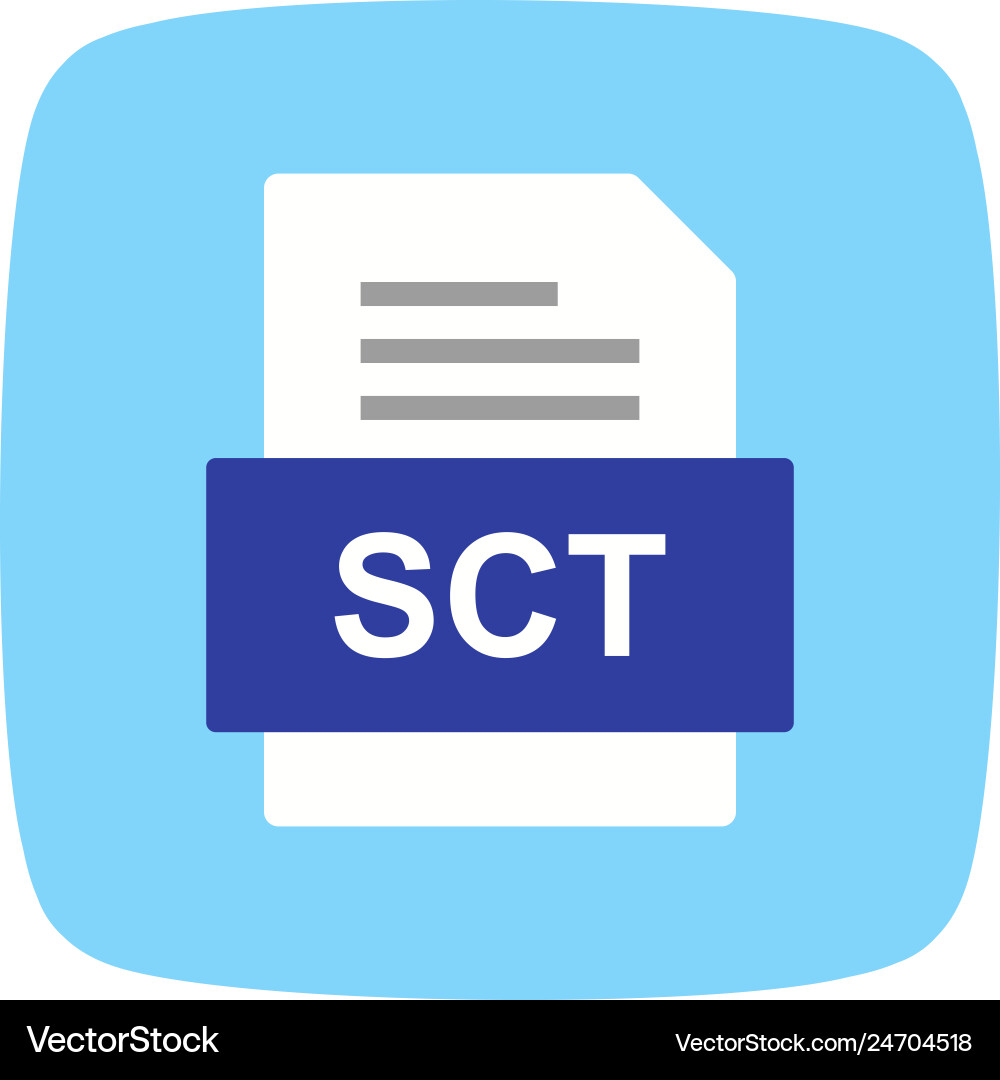 Sct file document icon Royalty Free Vector Image