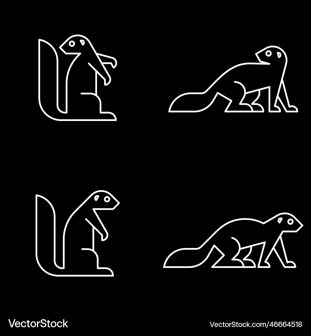 Set of xerus logo Royalty Free Vector Image - VectorStock
