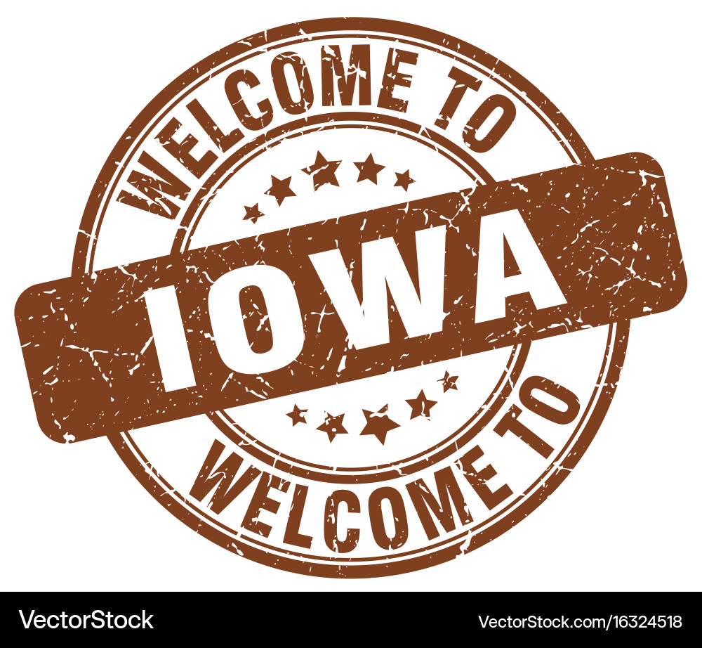 Welcome to iowa Royalty Free Vector Image - VectorStock